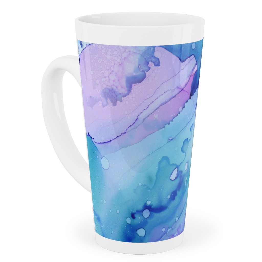 Watercolor Waves - Blue and Purple Tall Latte Mug | Shutterfly
