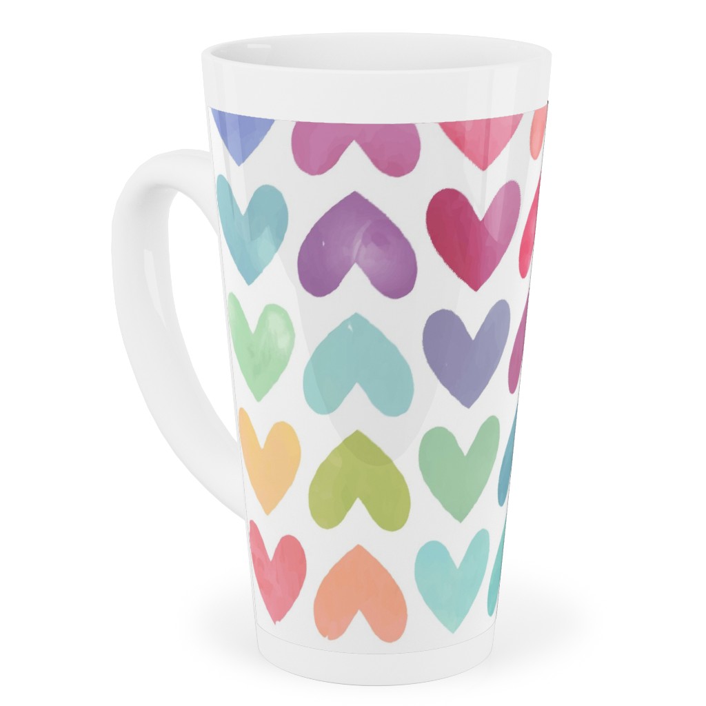 Rainbow Hearts - Multi Tall Latte Mug | Shutterfly