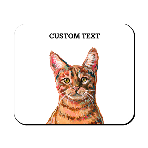 Orange Tabby Custom Text Mouse Pad by Shutterfly | Shutterfly