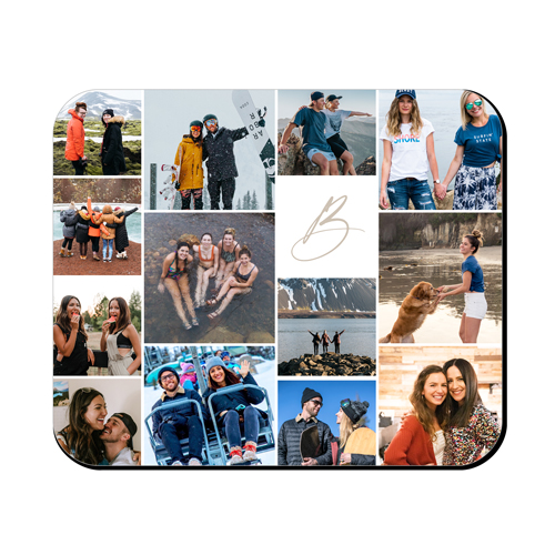 Pictogram Monogram Collage Mouse Pad by Shutterfly | Shutterfly