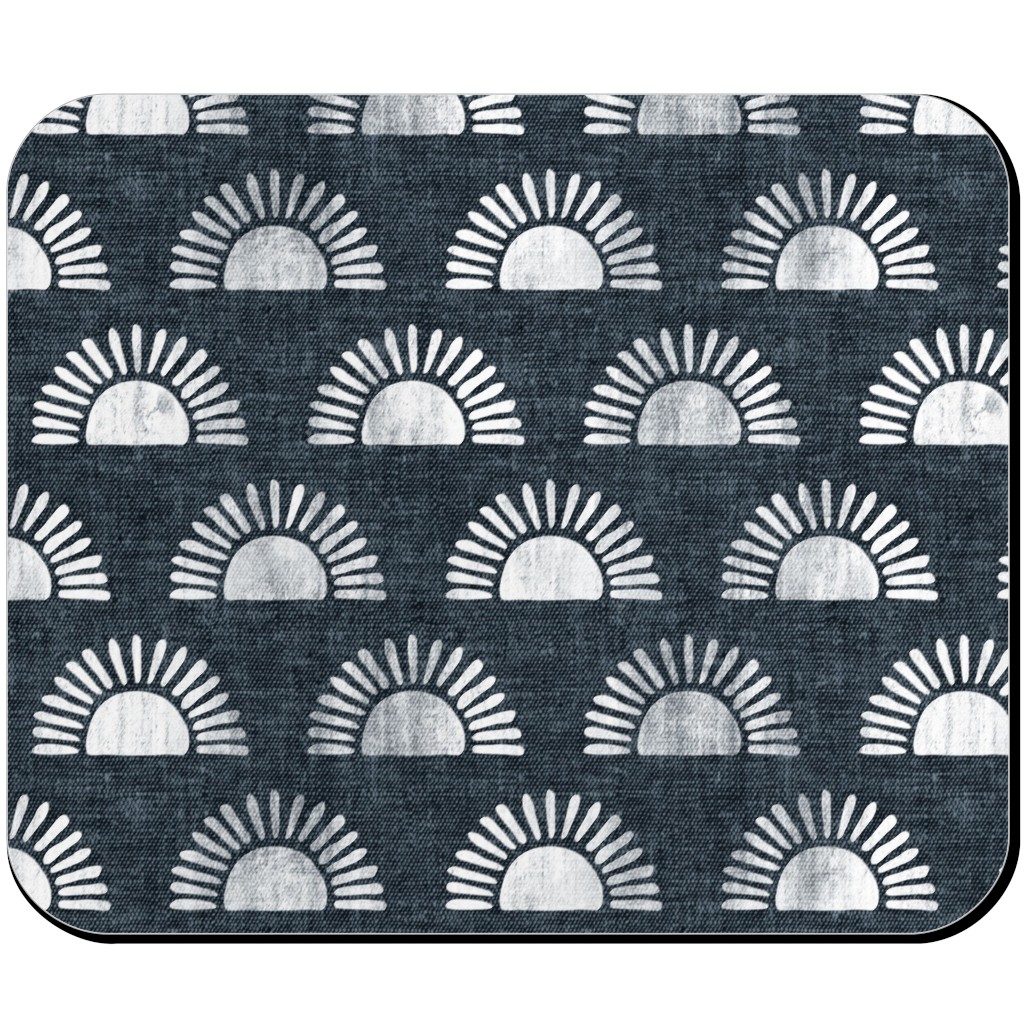 Sunshine Boho Block Print - Blue Mouse Pad | Shutterfly