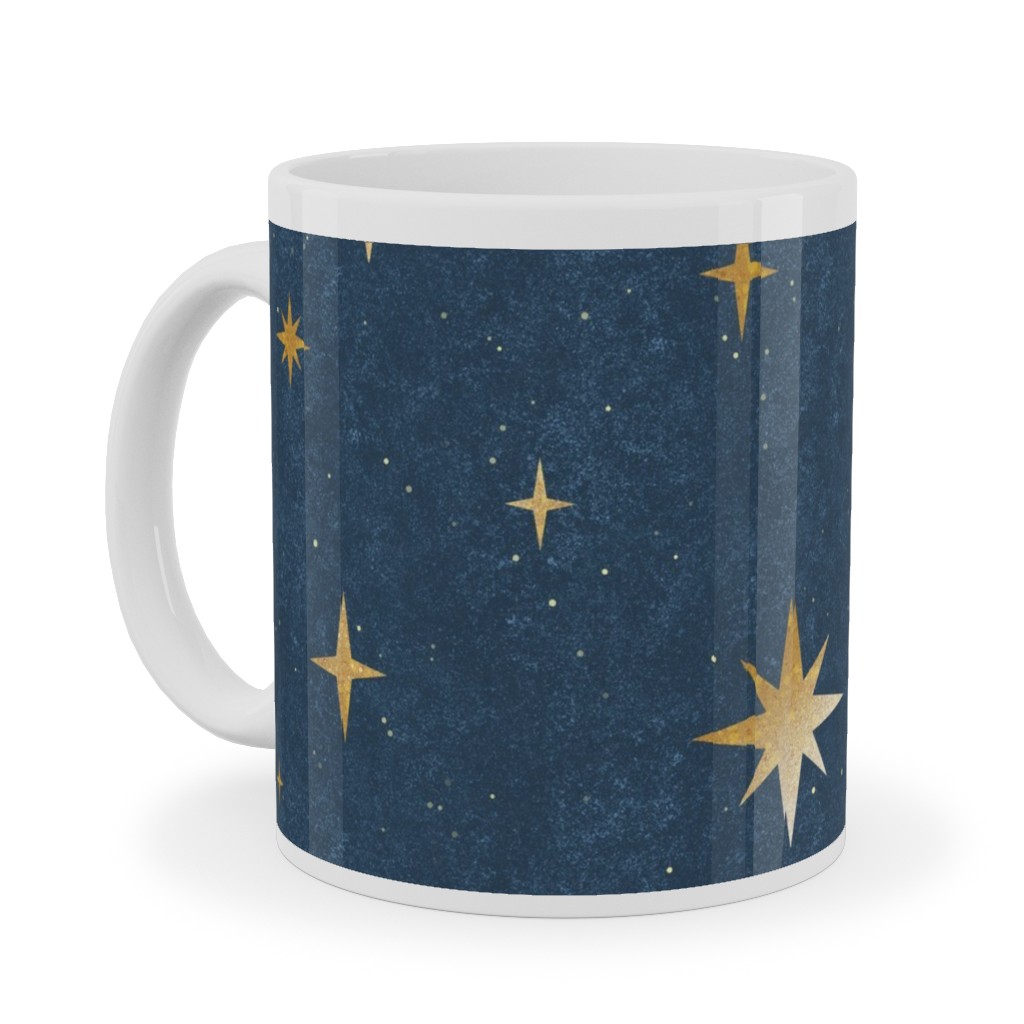 Art Deco Starbursts - Blue Ceramic Mug | Shutterfly