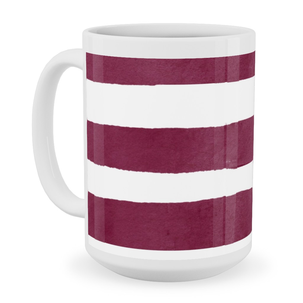 Stripe - Maroon Tall Latte Mug | Shutterfly