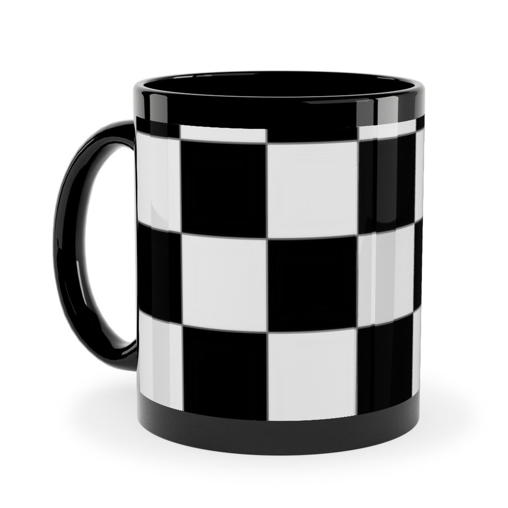 Checker - Black and White Ceramic Mug | Shutterfly