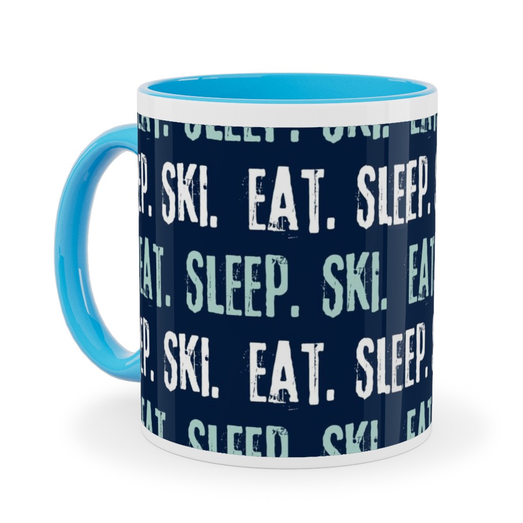 Eat Sleep Ski Ceramic Mug | Shutterfly