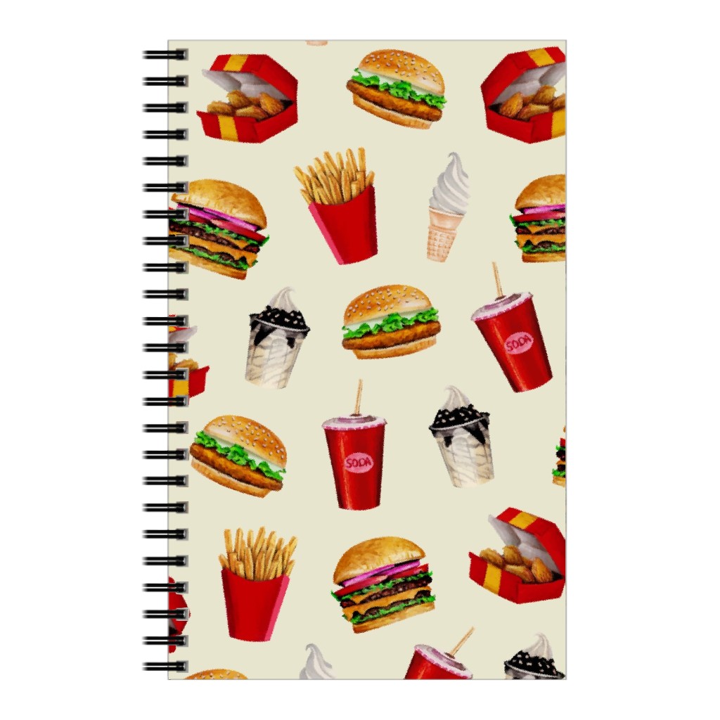 Fast Food Burgers Fries and Sundaes - Multicolor Notebook | Shutterfly