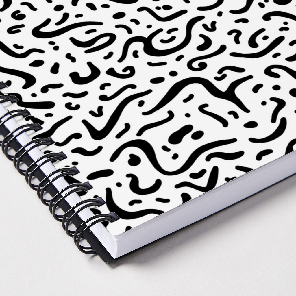 Squiggly - Black and White Notebook | Shutterfly