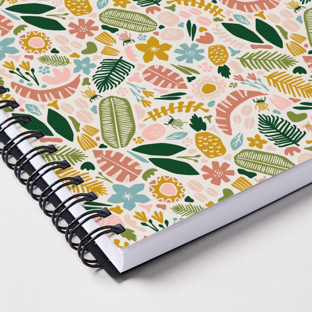 Tropical Adventure, Colorful Geometric Botanicals & Bugs Notebook | Shutterfly
