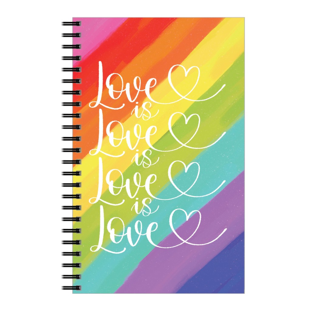 Love Is Love - Diagonal Rainbow Stripes Notebook | Shutterfly