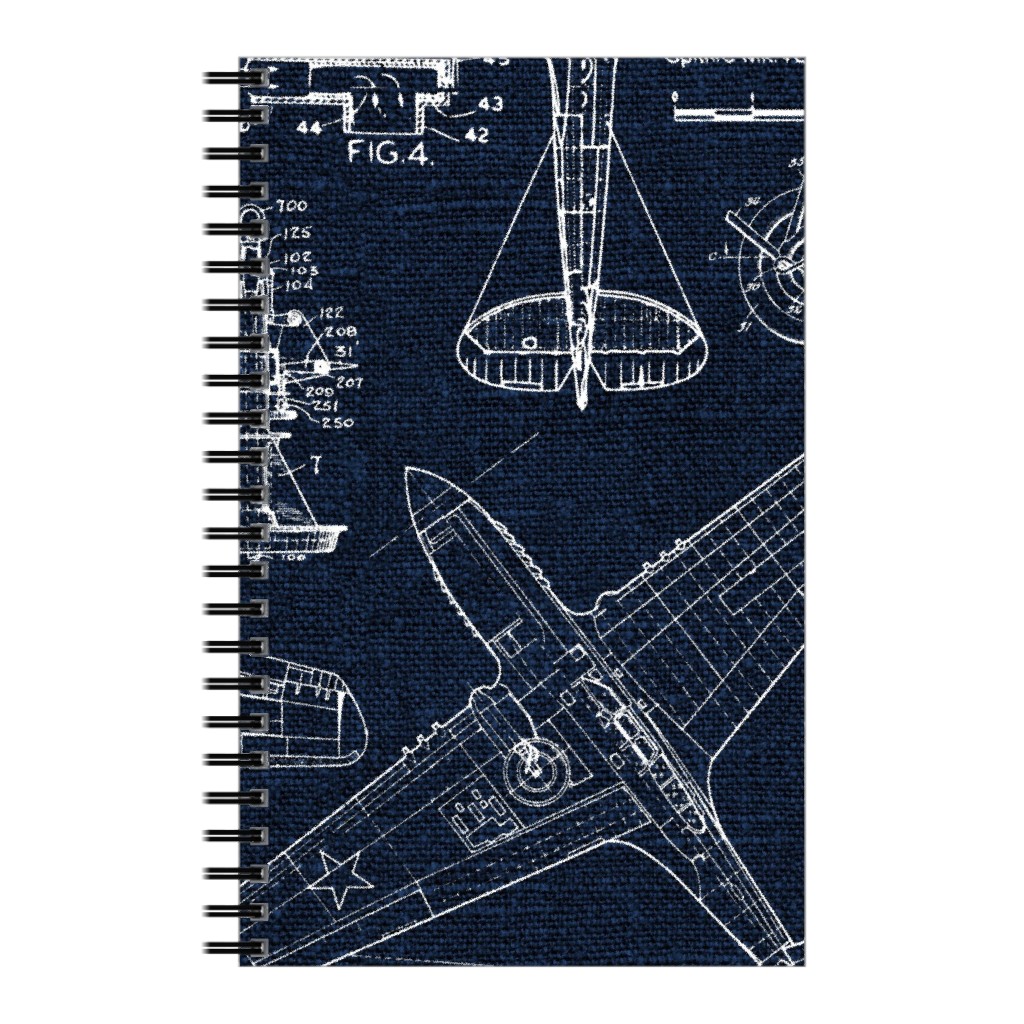 Airplanes - White and Blue Notebook | Shutterfly