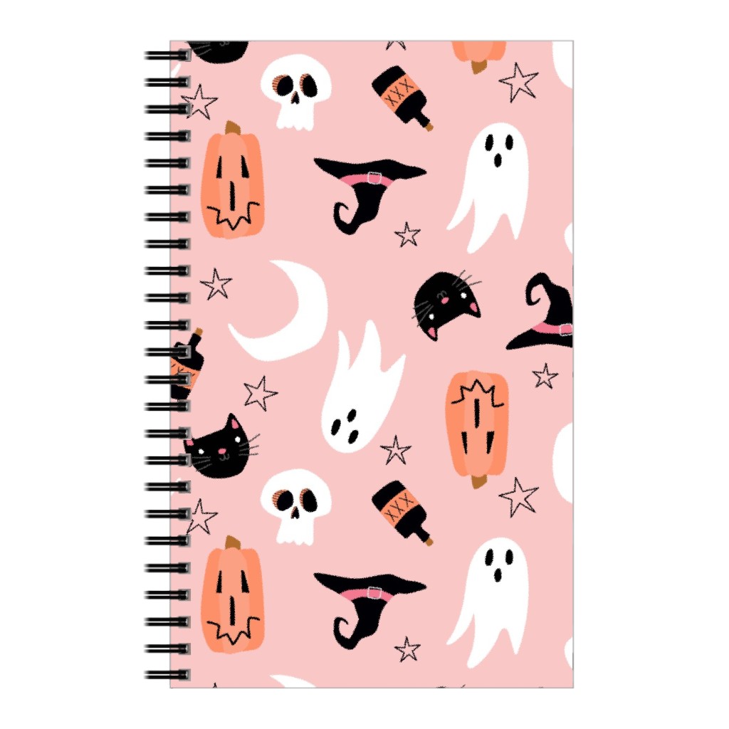 Sweet Halloween Pumpkin, Witch, Ghost, Cat Notebook | Shutterfly