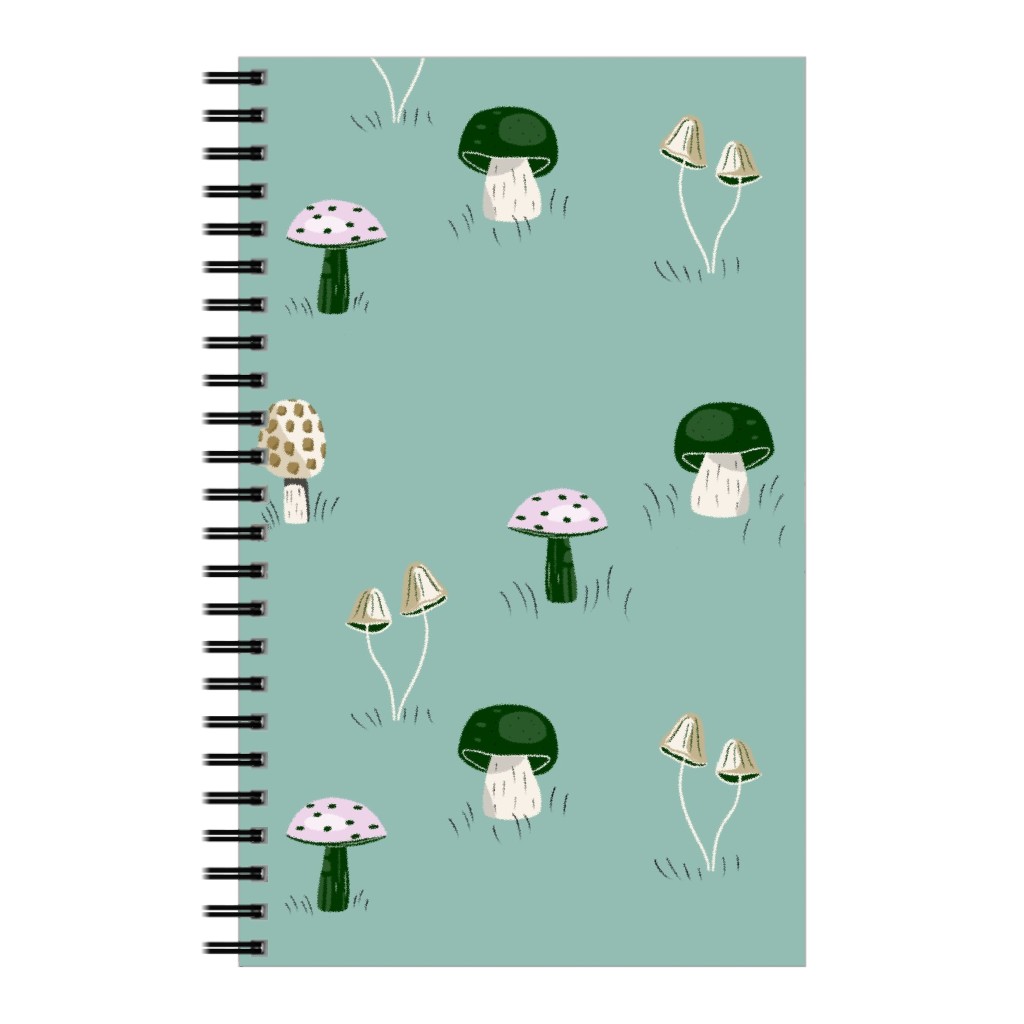 Mushroom Field - Green Notebook | Shutterfly