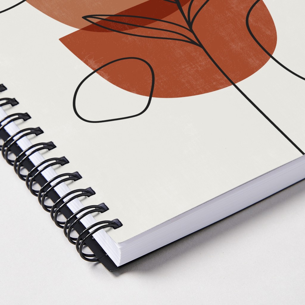 Abstract Leaf Stack - Terracotta and Ivory Notebook | Shutterfly