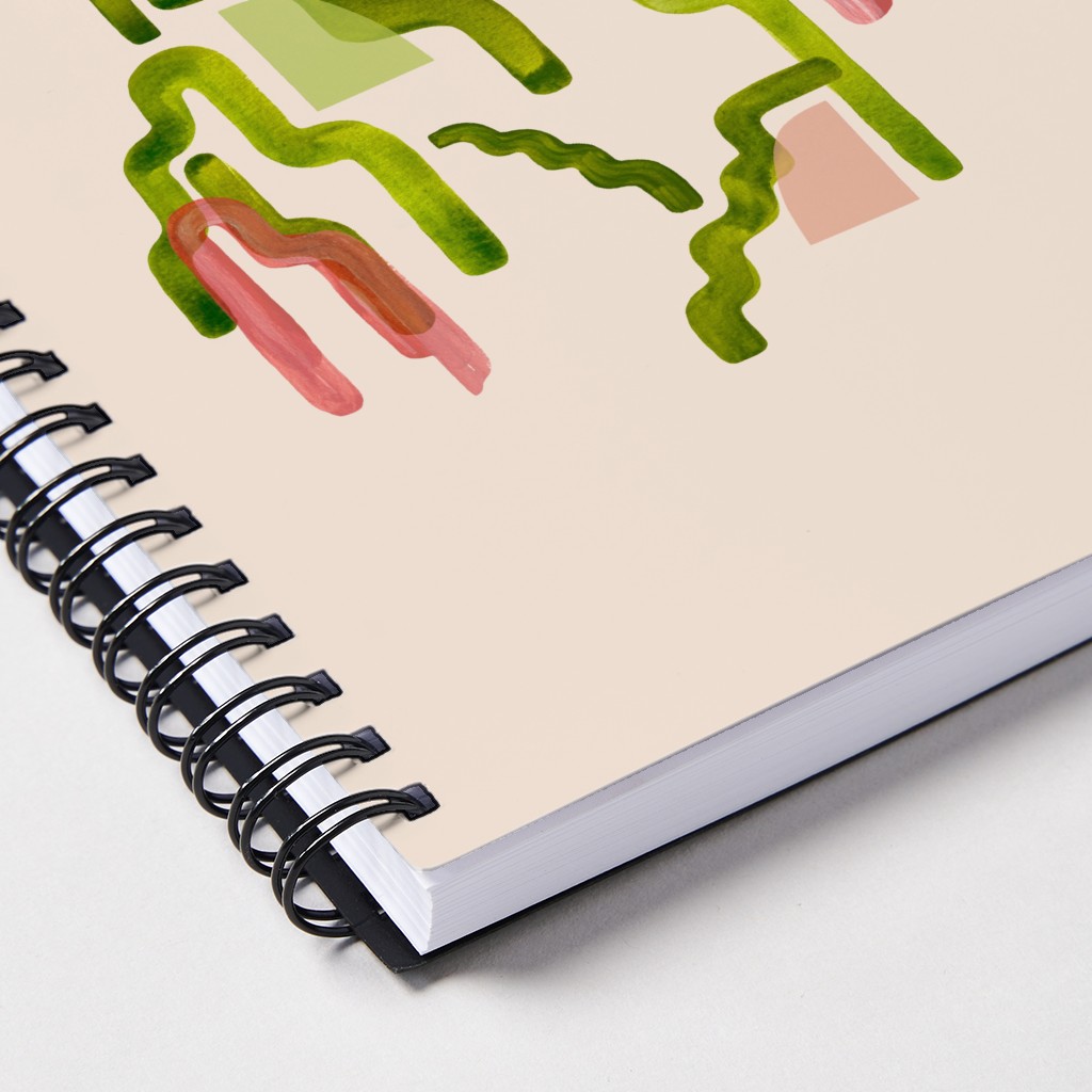 Forest Watercolor - Green and Pink Notebook | Shutterfly