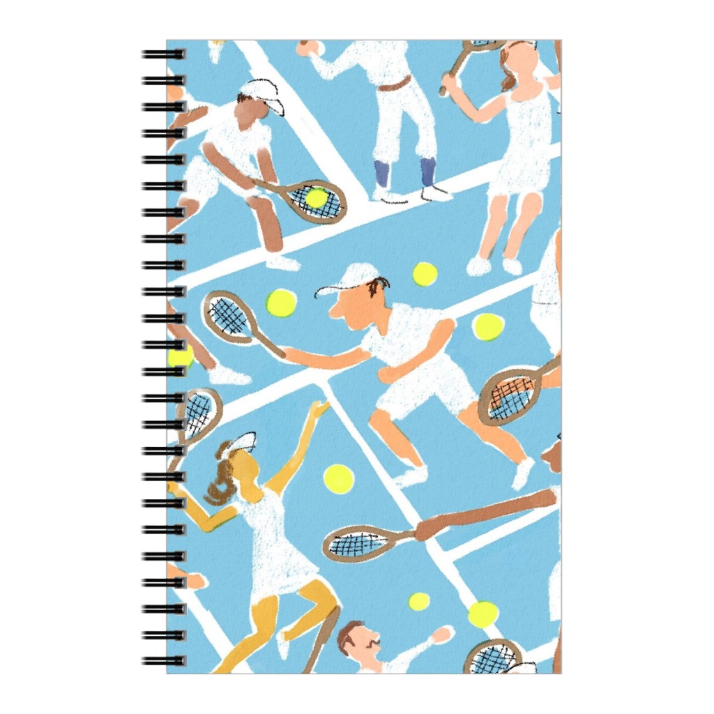 Tennis Whites Watercolor - Blue Notebook | Shutterfly