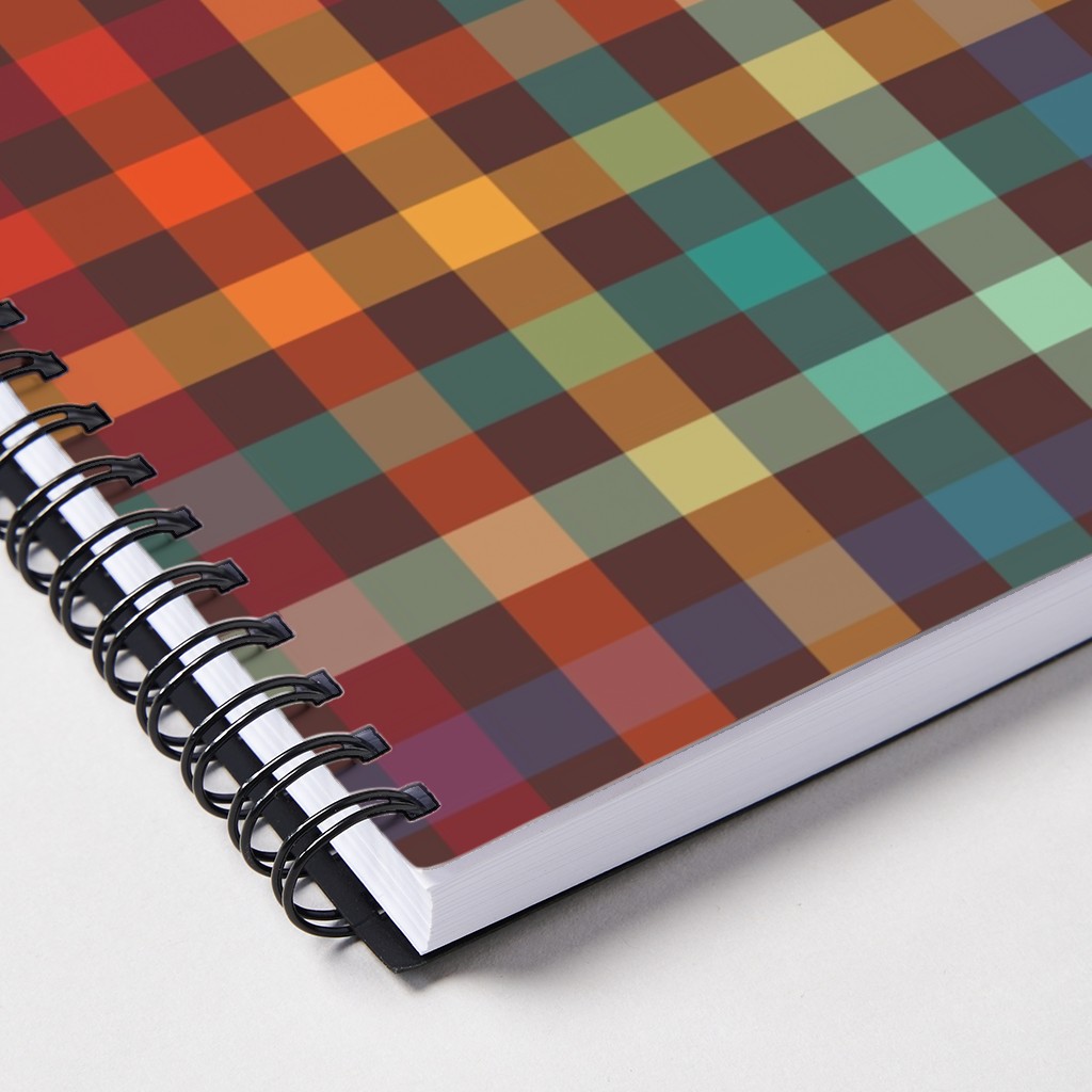 Retro Rainbow Plaid Notebook | Shutterfly