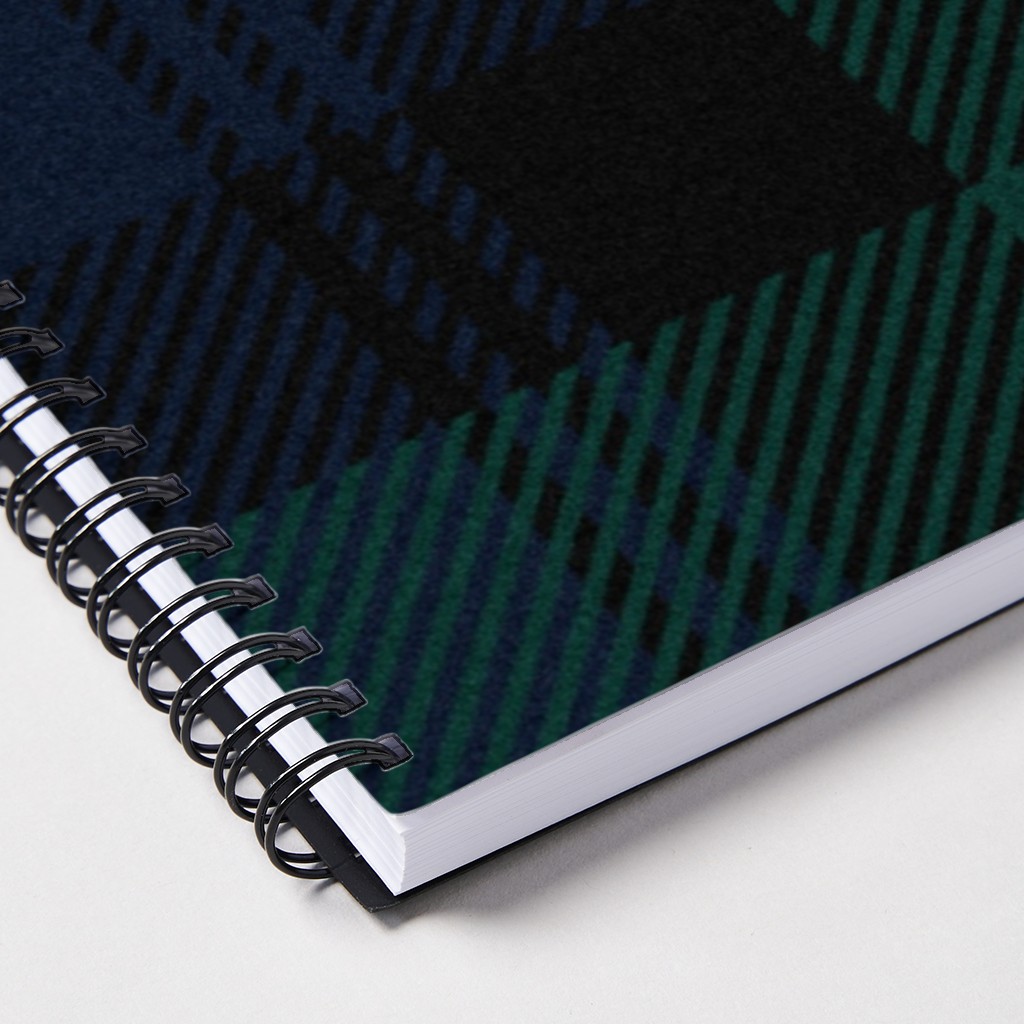 Blackwatch Tartan - Black Notebook | Shutterfly