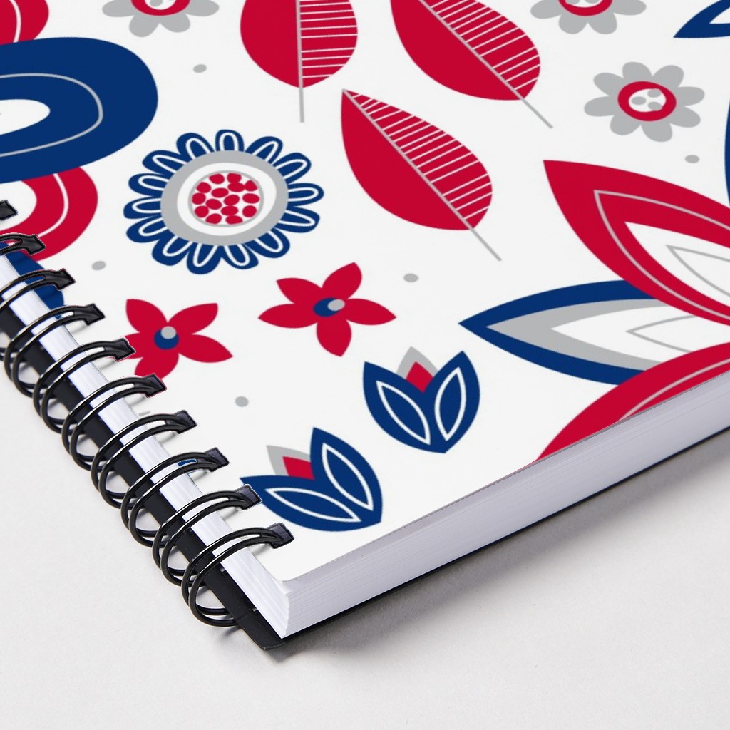 Bohemian Fields - Red, White and Blue Notebook | Shutterfly