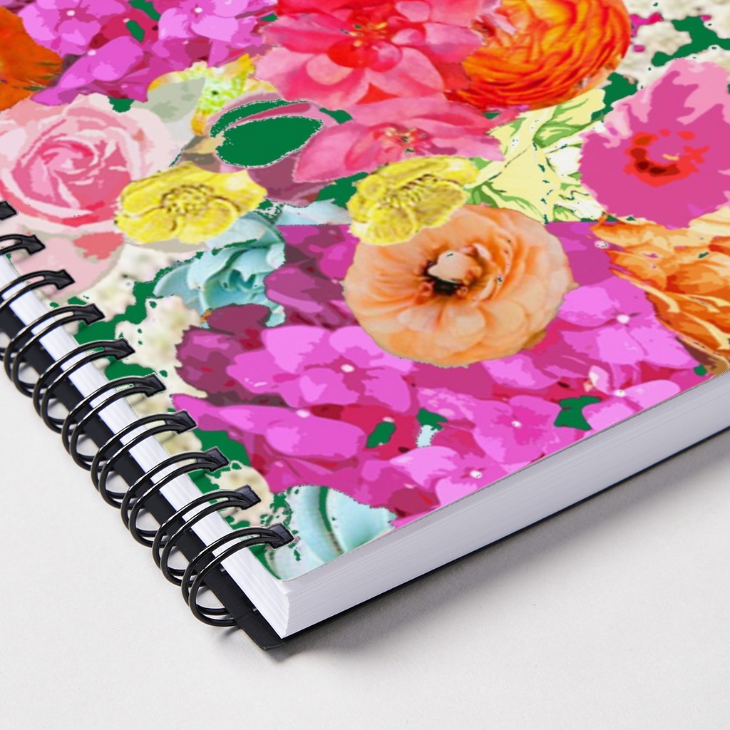 Summer Bright Floral - Kelly Green Notebook | Shutterfly