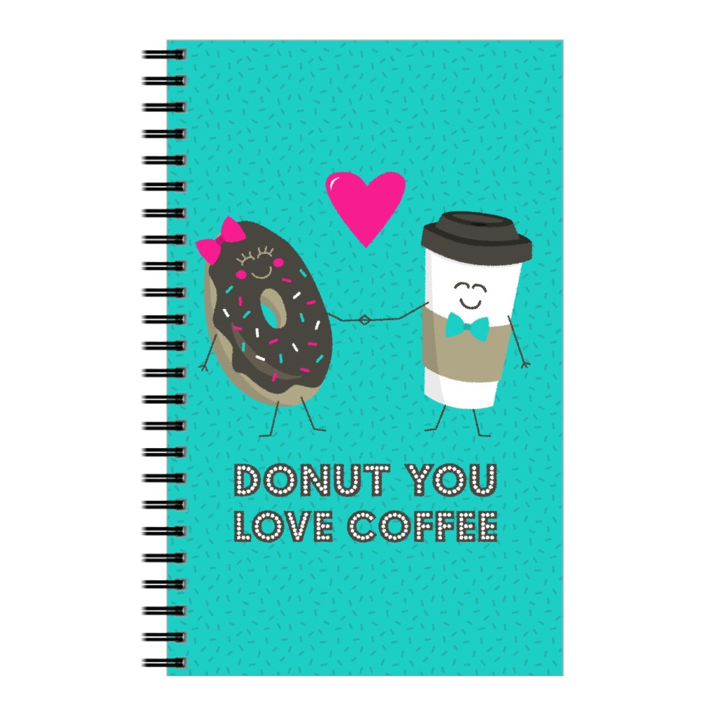 Donut You Love Coffee - Teal Notebook | Shutterfly