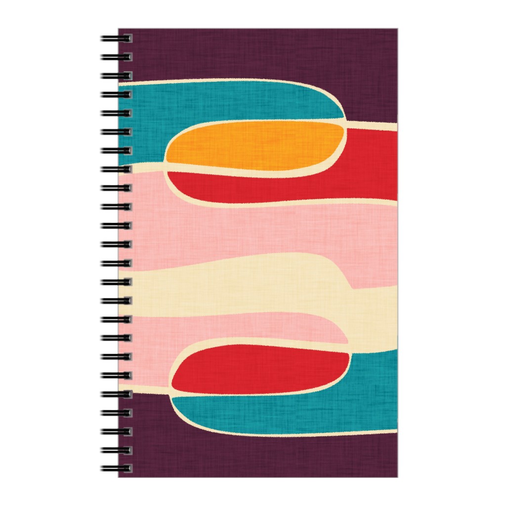 Mid Century Mod Retro Waves - Multi Notebook | Shutterfly