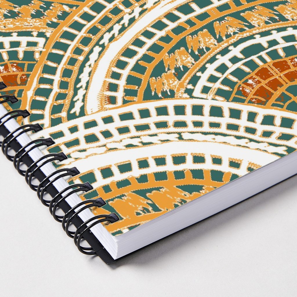Earthy Fans - Orange Green and Gold Notebook | Shutterfly