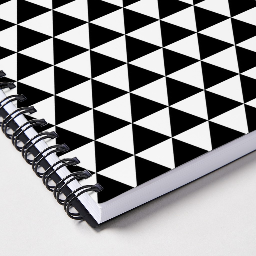 Triangles - Geometric - Black & White Notebook | Shutterfly