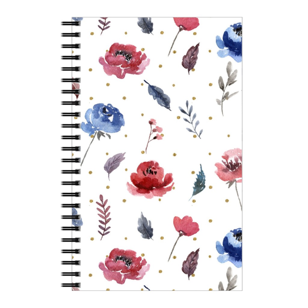 American Glory Flowers With Gold Dots - Multi Notebook | Shutterfly