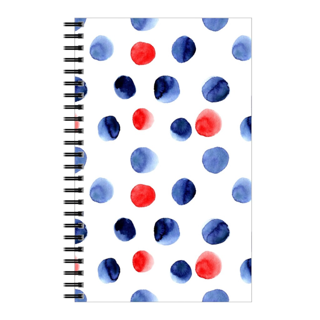 Red and Blue Watercolor Dots Notebook | Shutterfly