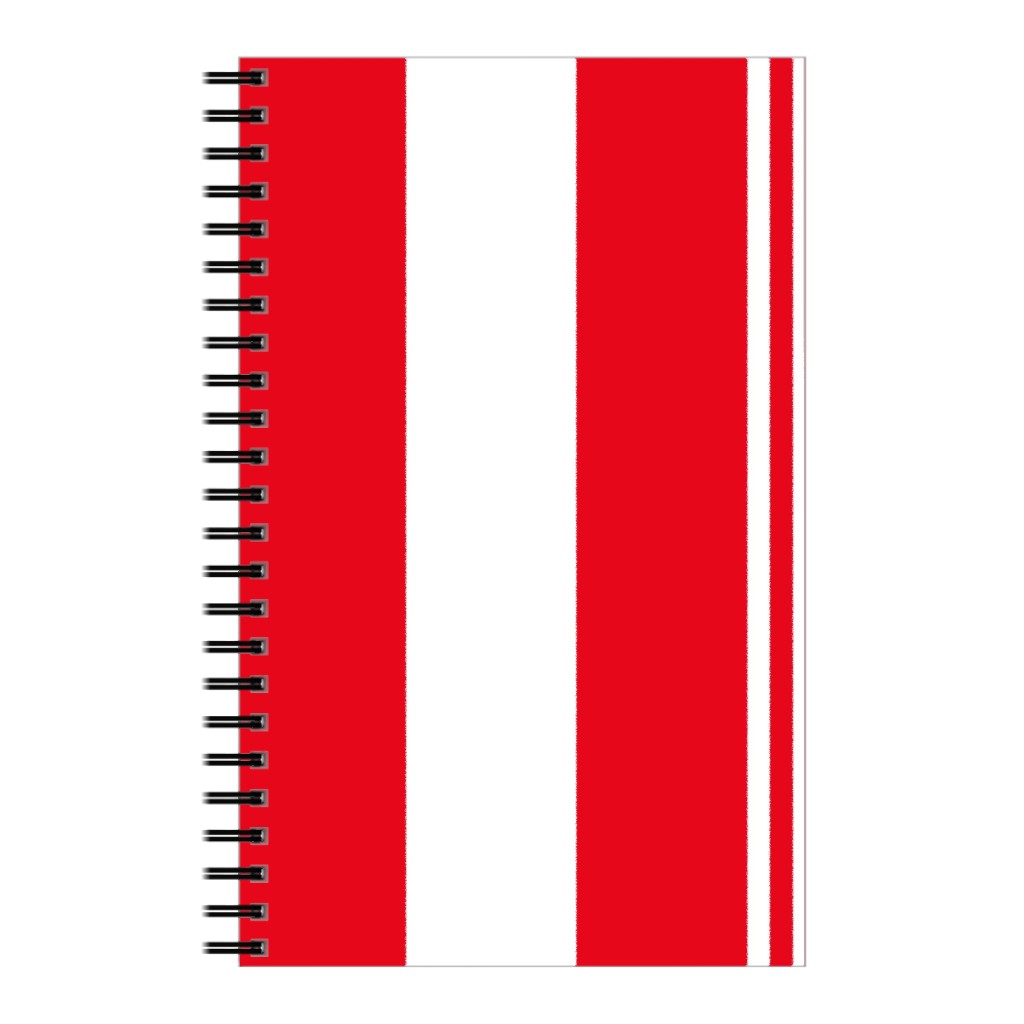 Turkish Stripes Vertical- Canada Day - Red and White Notebook | Shutterfly