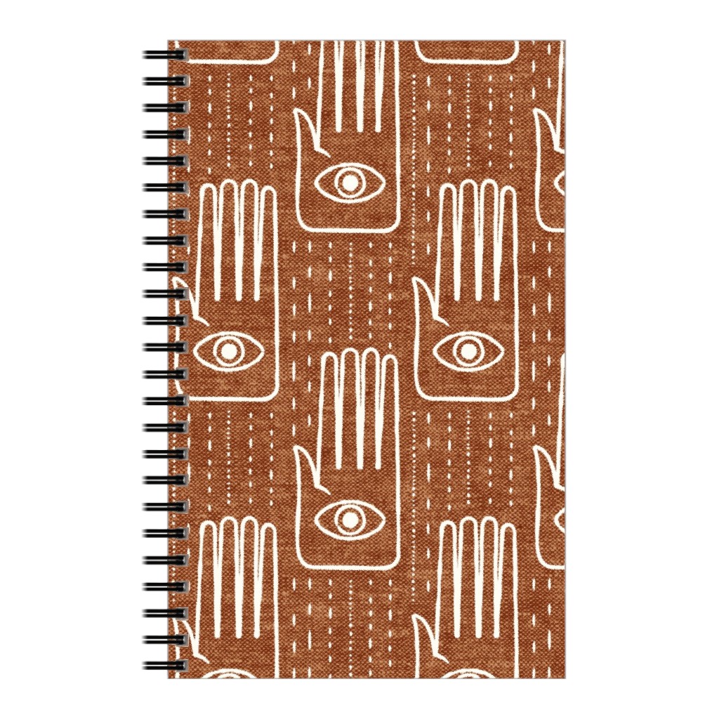 Adorned Palm Hands on Woven Ginger Notebook | Shutterfly