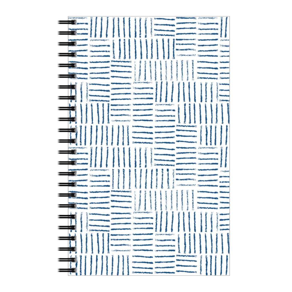 Herringbone String - White & Classic Blue Notebook | Shutterfly