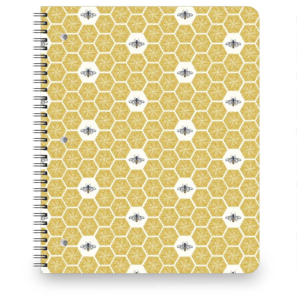 Bees Stitched Honeycomb - Gold Notebook | Shutterfly