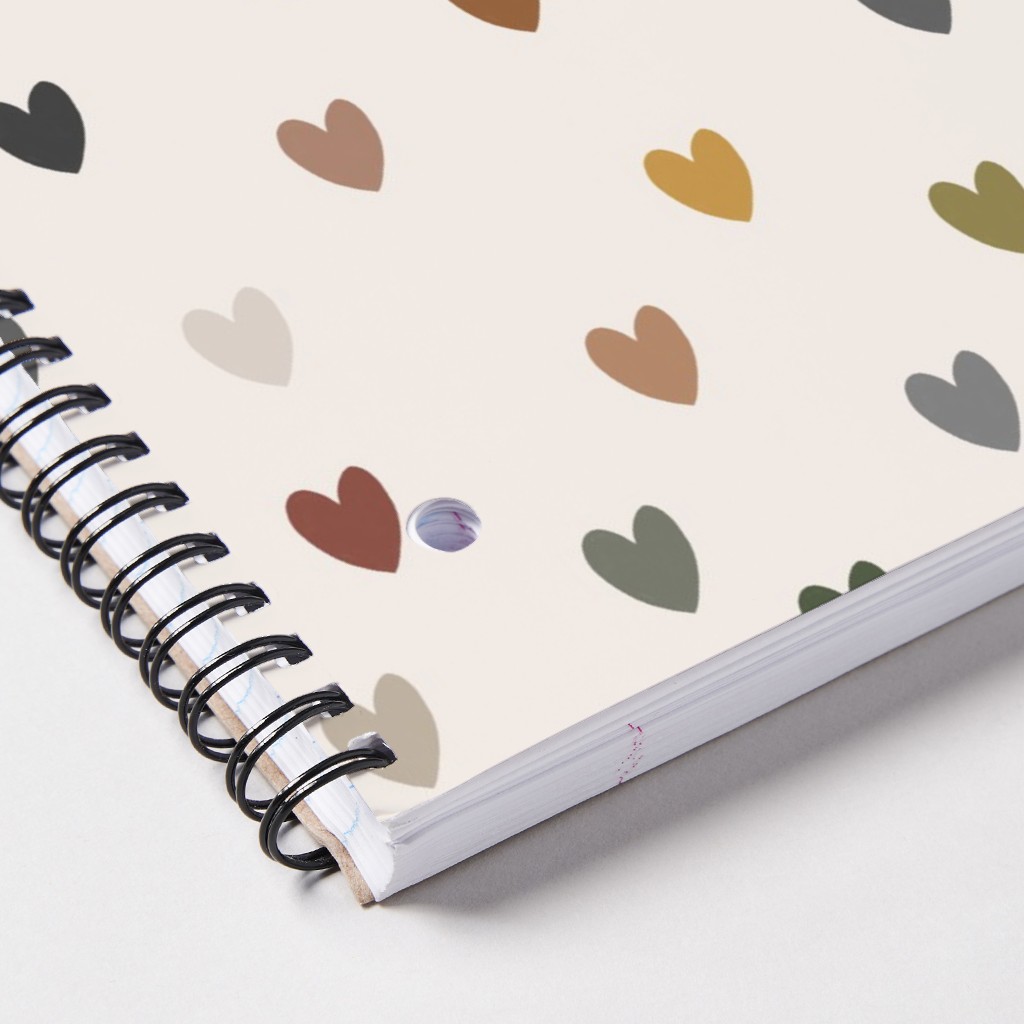 Earthy Colored Hearts - Multi Muted Notebook | Shutterfly