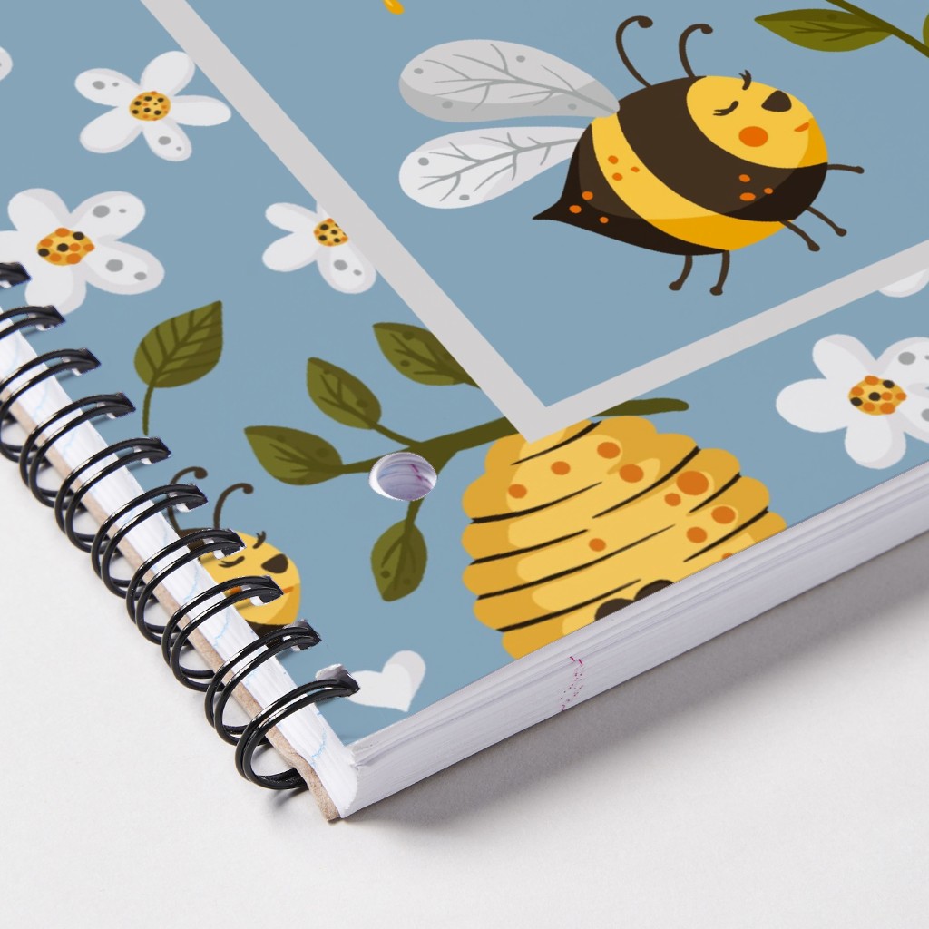 Bee Happy - Honey Bumblebee Hives & Daisies Notebook | Shutterfly