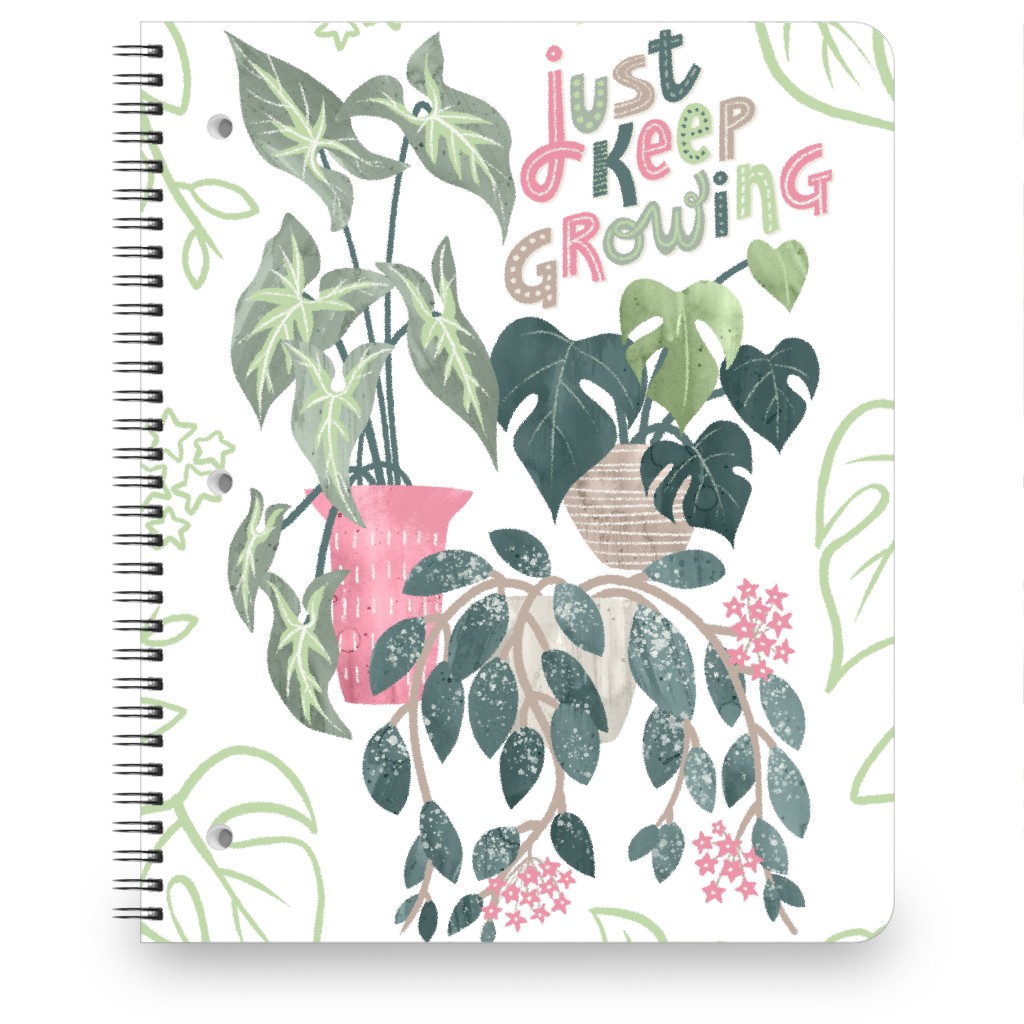 Just Keep Growing Potted Plants - Green Notebook | Shutterfly