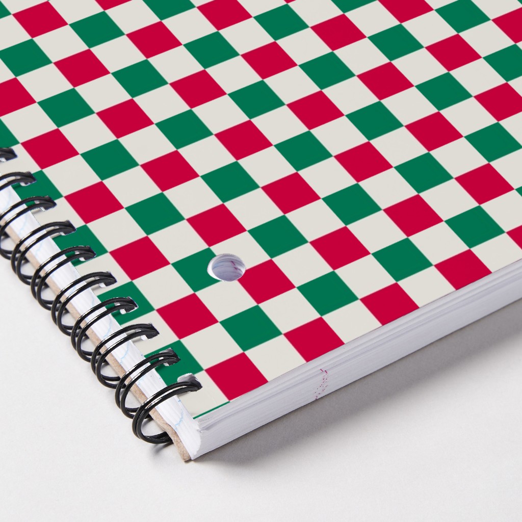 Winter Gingham - Red and Green Notebook | Shutterfly