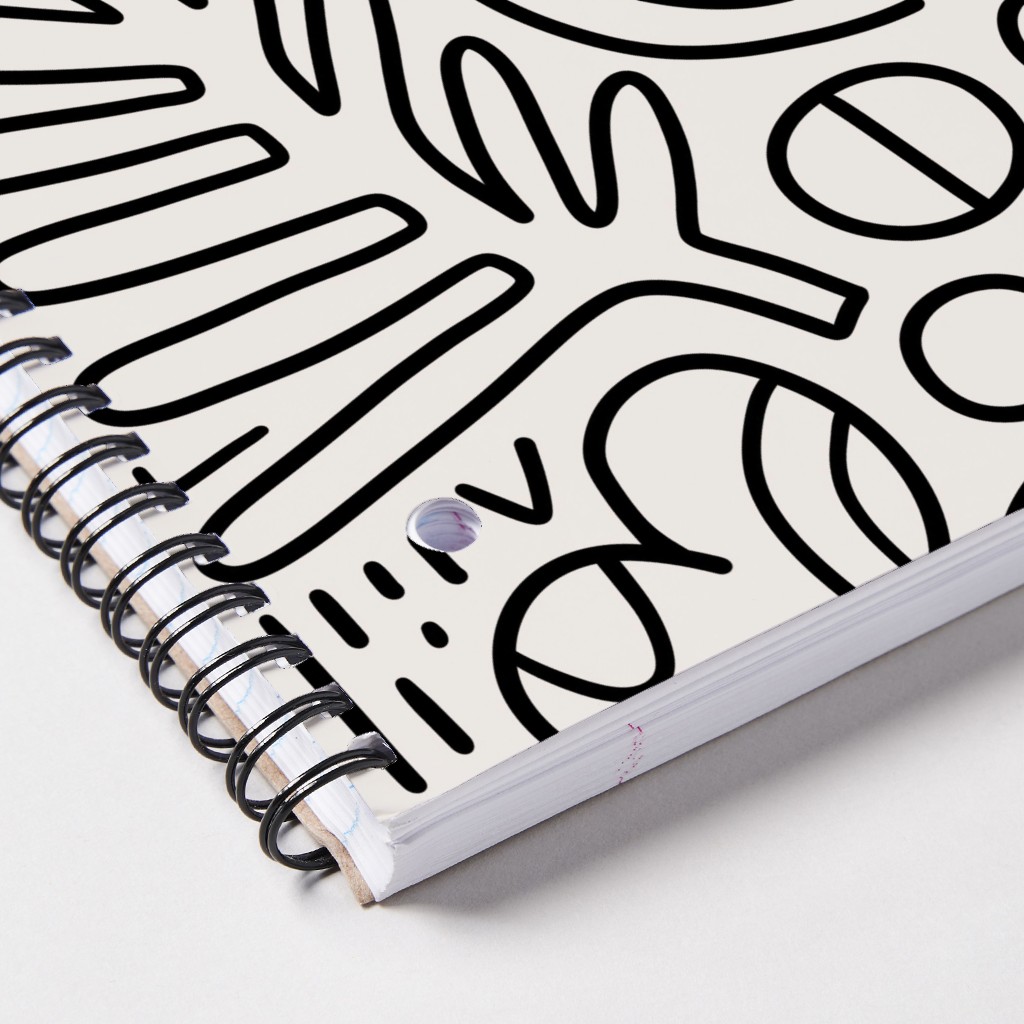 Doodles - Black and Beige Notebook | Shutterfly