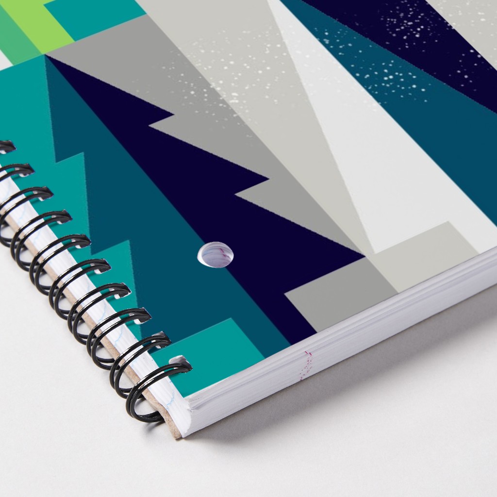 Winter Pine Tree Forest - Green Notebook | Shutterfly