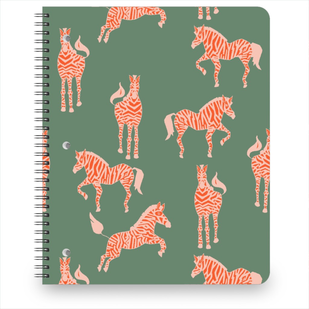 Zebra - Green and Pink Notebook | Shutterfly