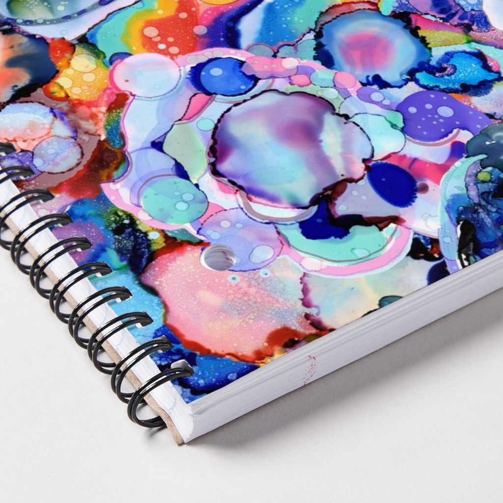 Rainbow Ink Abstract - Multi Notebook | Shutterfly