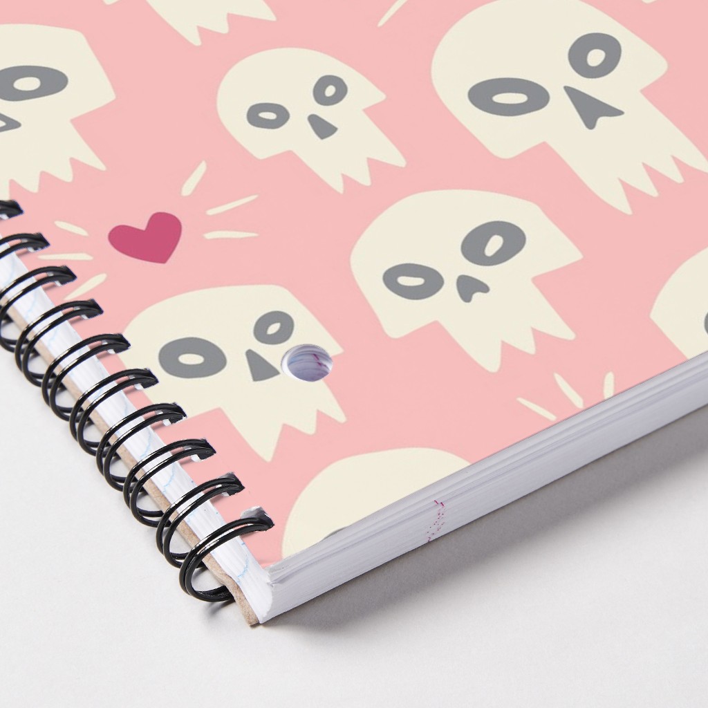 Skulls With Hearts - Pink Notebook | Shutterfly