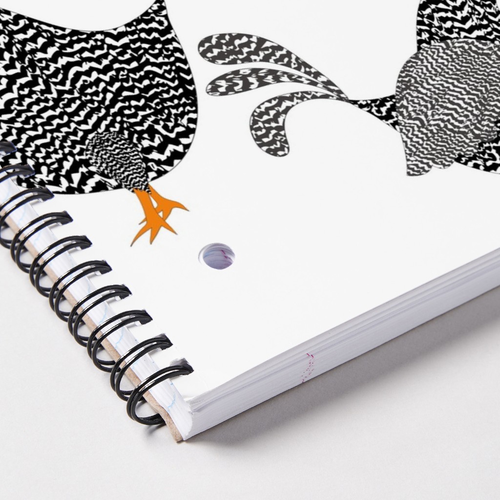 Chick Chick Chickens - Black and White Notebook | Shutterfly