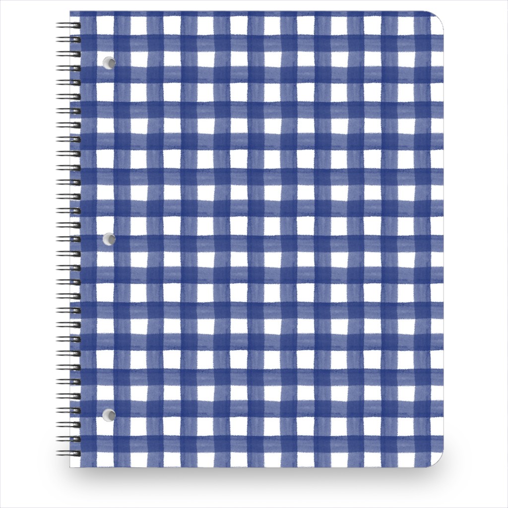 Watercolor Gingham - Navy Blue Notebook | Shutterfly