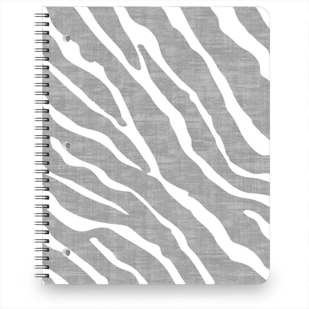 Zebra Texture - Gray Notebook | Shutterfly