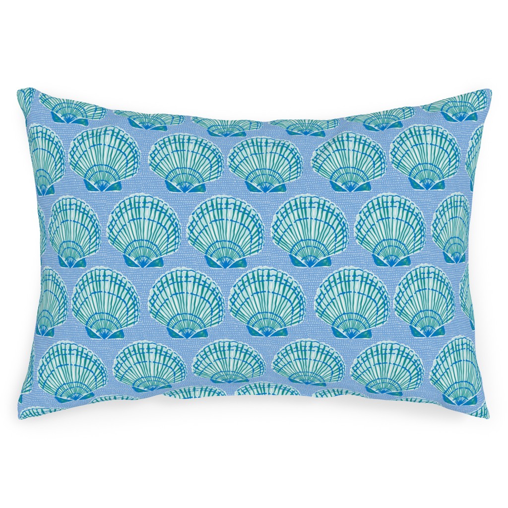 Clams - Blue Outdoor Pillow | Shutterfly