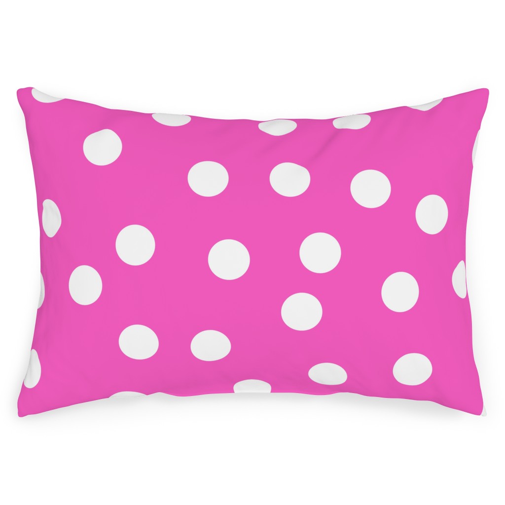 Polka Dot Scatter - Pink Outdoor Pillow | Shutterfly