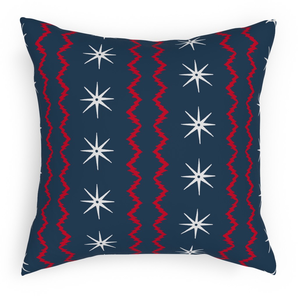 Stars and Stripes - Blue, Red and White Outdoor Pillow | Shutterfly