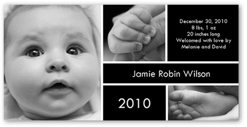 Cubes Black 4x8 Photo Card by Shutterfly | Shutterfly