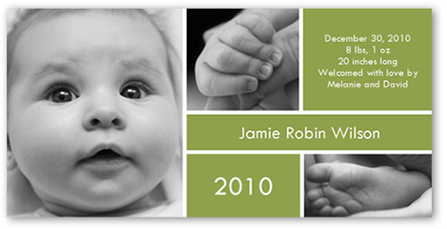 Cubes Pea 4x8 Photo Card by Shutterfly | Shutterfly